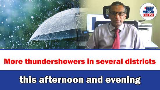 More thundershowers in several districts this afternoon and evening ...