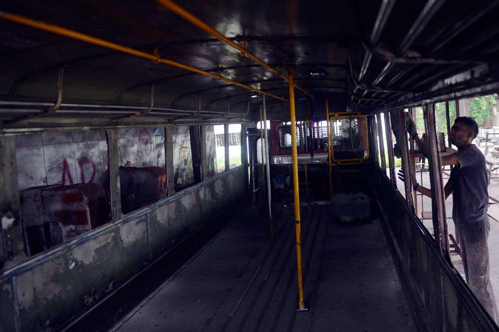 Fully refurbished buses released for passenger transport - Caption ...