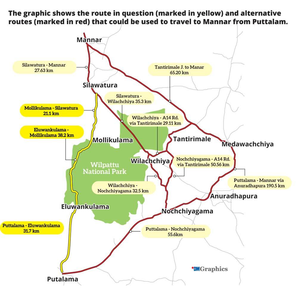 Govt’s Decision To Reopen Route Via Wilpattu NP hits a snag - News ...