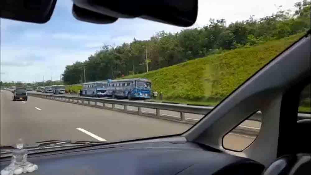 Legal action against buses parked at Welipenna Expressway - Breaking ...