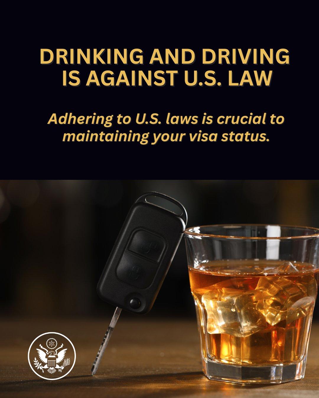 Driving under influence may lead to U.S. visa revocation: Embassy ...