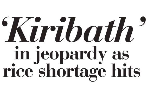 ‘kiribath In Jeopardy As Rice Shortage Hits Main Image Daily Mirror