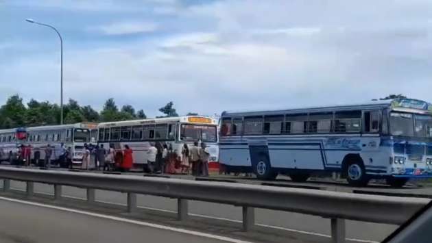Legal action against buses parked at Welipenna Expressway - Breaking ...