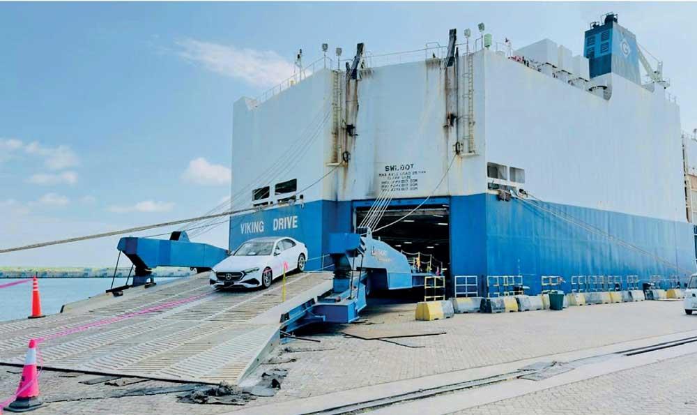 RORO vessel carrying used vehicles arrives at HIP post import ...