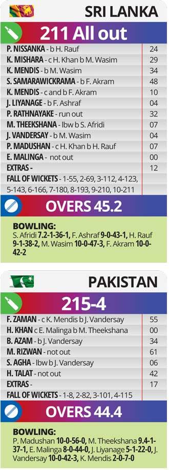 Pakistan vs Sri Lanka - 3rd ODI Pakistan complete series whitewash over ...