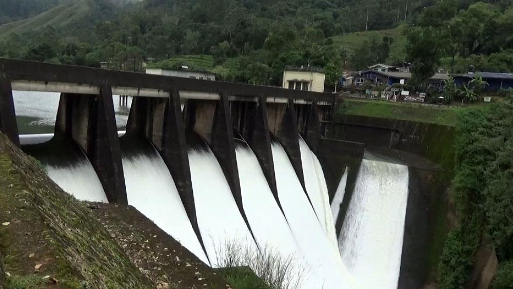 Wimalasurendra reservoir sluice gates opened following heavy rainfall ...