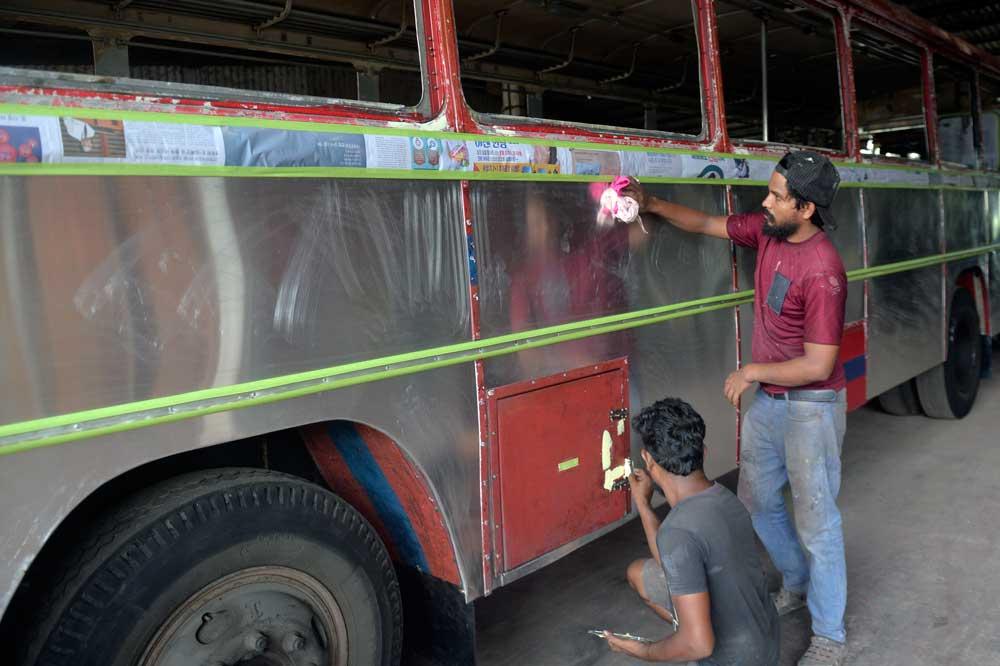 Fully refurbished buses released for passenger transport - Caption ...