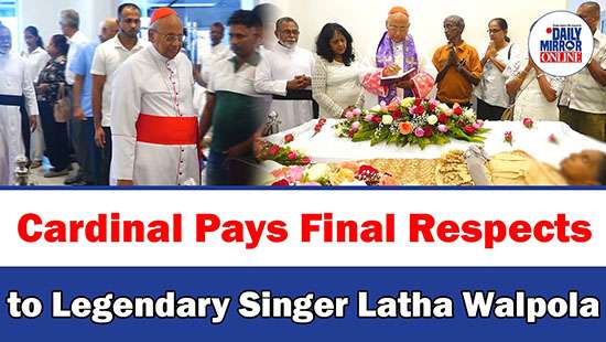Cardinal Pays Final Respects to Legendary Singer Latha Walpola - DM ...