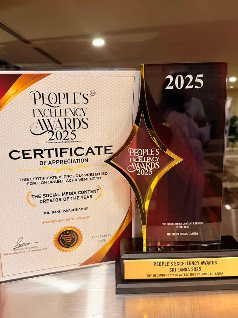 Danu Innasithamby wins - The People’s Excellency Awards - Press ...