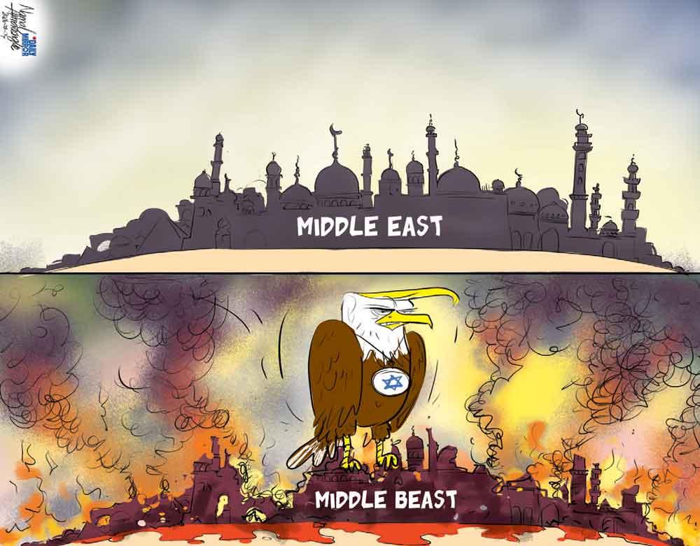 Cartoon of the Day 04-03-2026: From Middle East to ‘Middle Beast ...