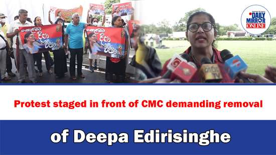 Protest staged in front of CMC demanding removal of Deepa Edirisinghe ...
